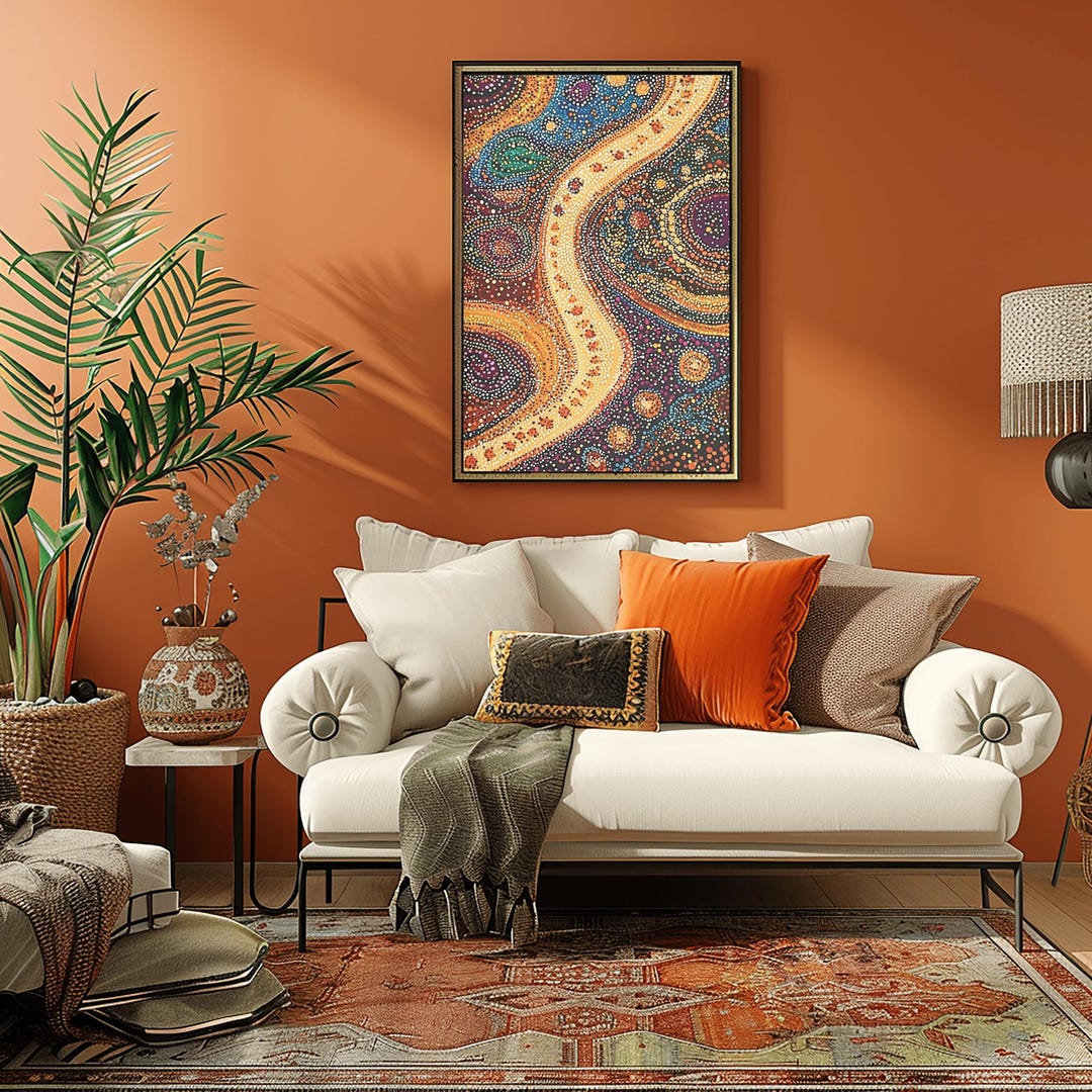 Abstract Dot Print Colorful Digital Download Modern Wall Art Indigenous ...