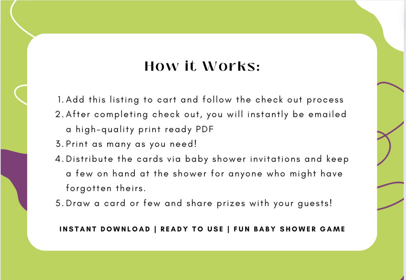 Spooky Baby Shower Diaper Raffle Cards Halloween Theme Instant Download ...