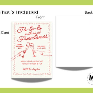 FRIENDSMAS Invitation – Hand Drawn, Whimsical & Retro Editable Template ...