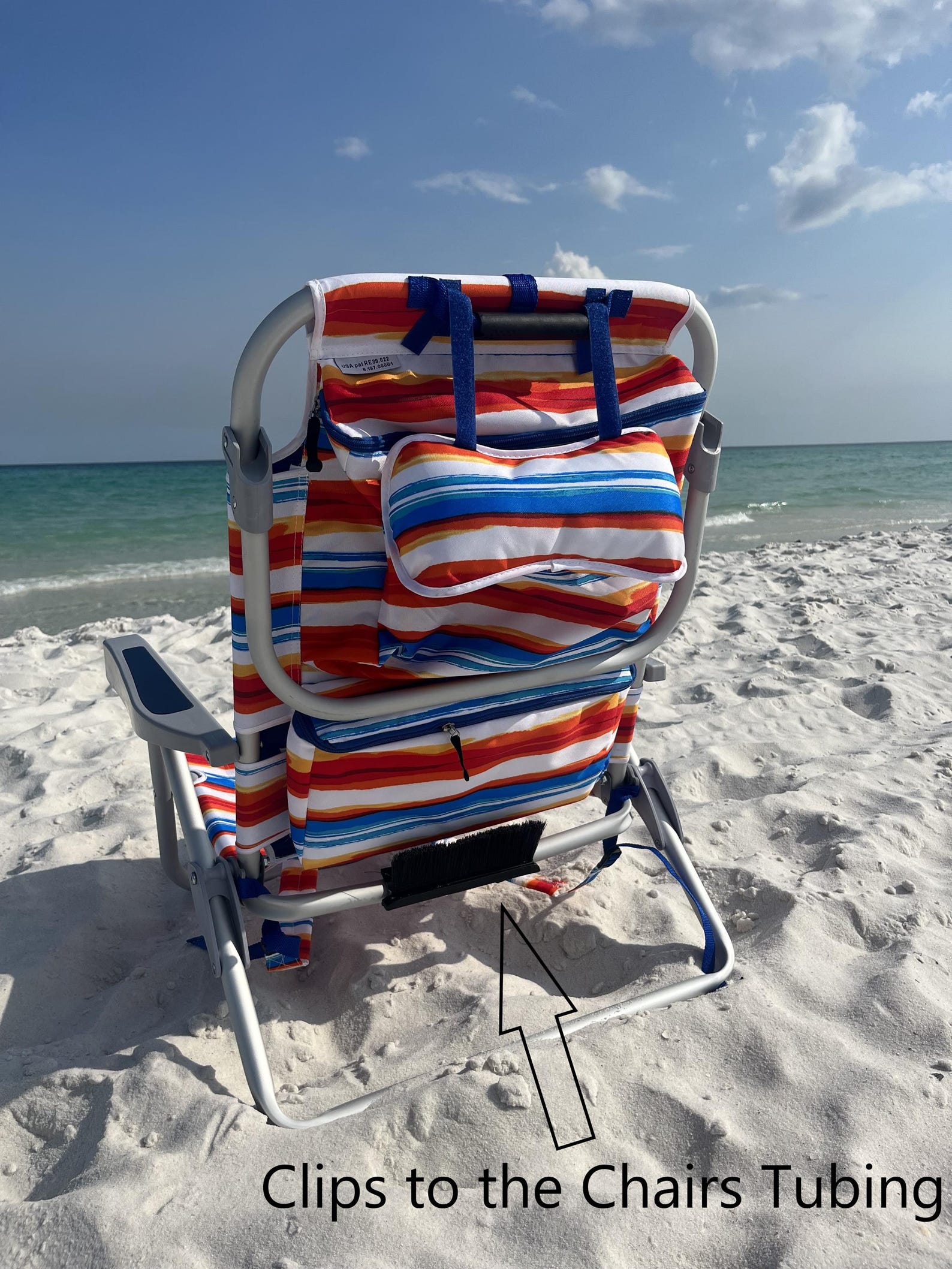 The Tidey Beach Brush (patent Pending) Clips to Your Beach Chair! the ...