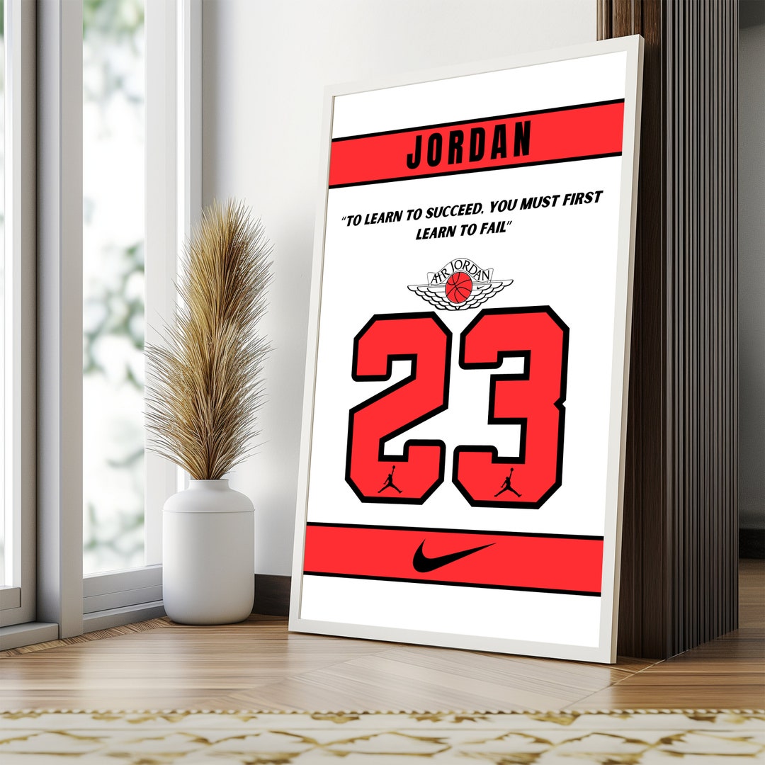 Michael Jordan Inspirational Phrase Poster Sports Decoration Poster ...