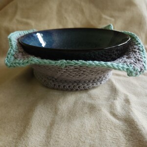Crochet Bowl Cozie Set With Dish Cloth and Can Cozie - Etsy