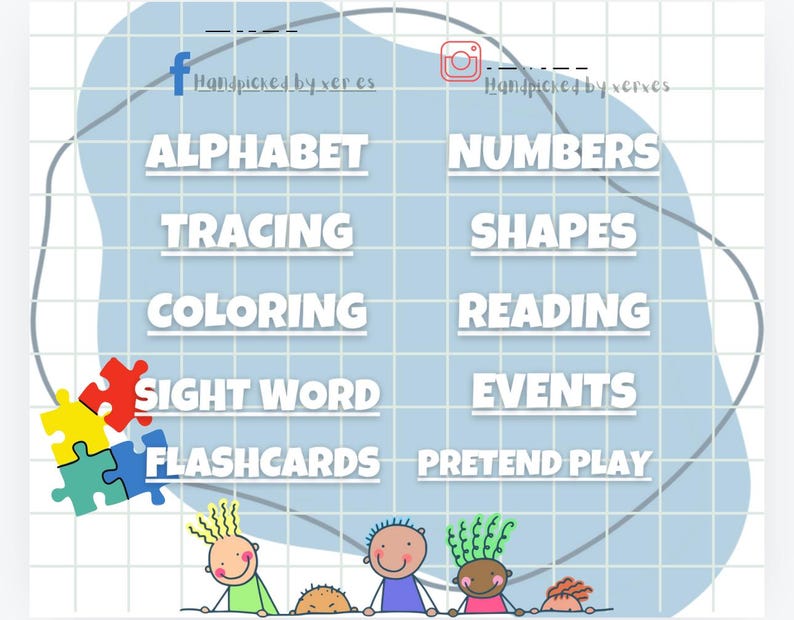 Kiddie Worksheet| Preschool Activity Bundle - Etsy