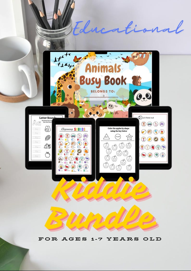 Kiddie Worksheet| Preschool Activity Bundle - Etsy