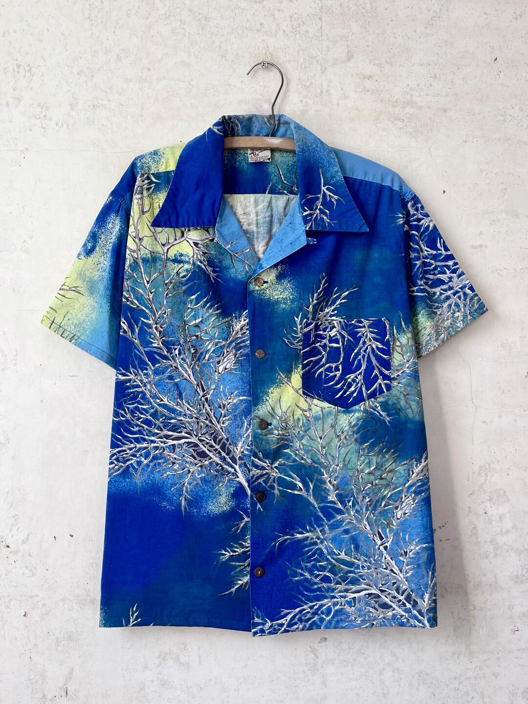 Vintage 40’s 50’s Catalina California Hand Print MCM Abstract Art ...