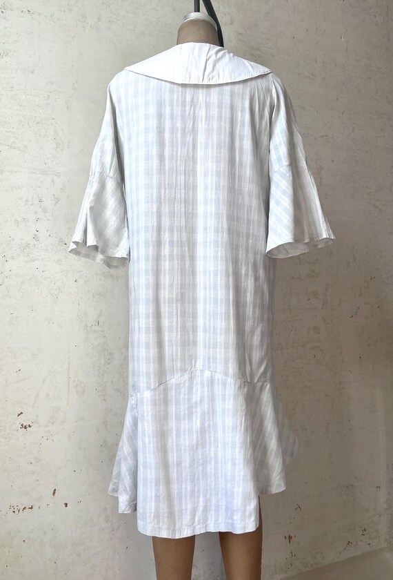 Vintage Edwardian 1910’s 20’s Pale Blue White Plaid M… - Gem