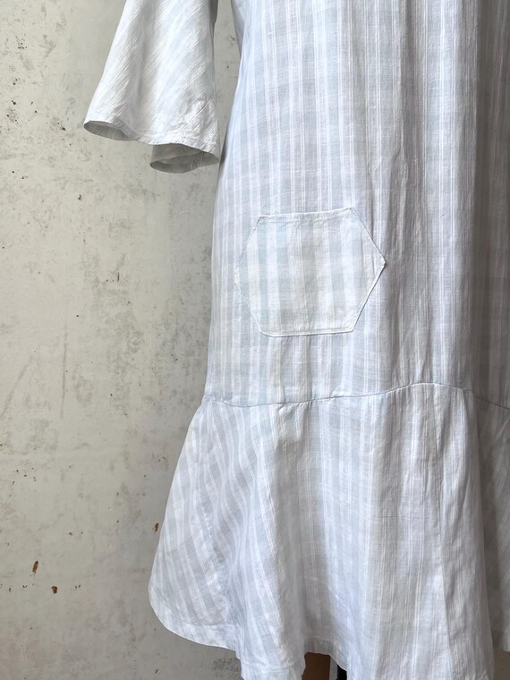 Vintage Edwardian 1910’s 20’s Pale Blue White Plaid M… - Gem