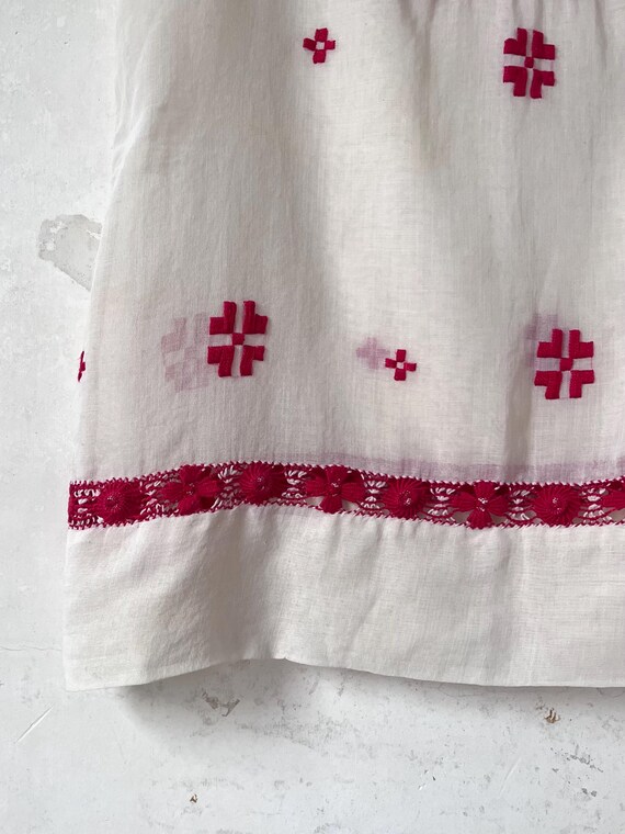 Antique 1900’s Edwardian White Redwork Embroidery Bab… - Gem