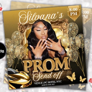 Prom Send off Flyer, DIY Prom Flyer, Prom Canva Template, Prom Send Off ...