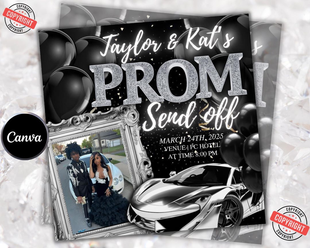Prom Send off Flyer, DIY Prom Flyer, Prom Canva Template, Prom Send Off ...