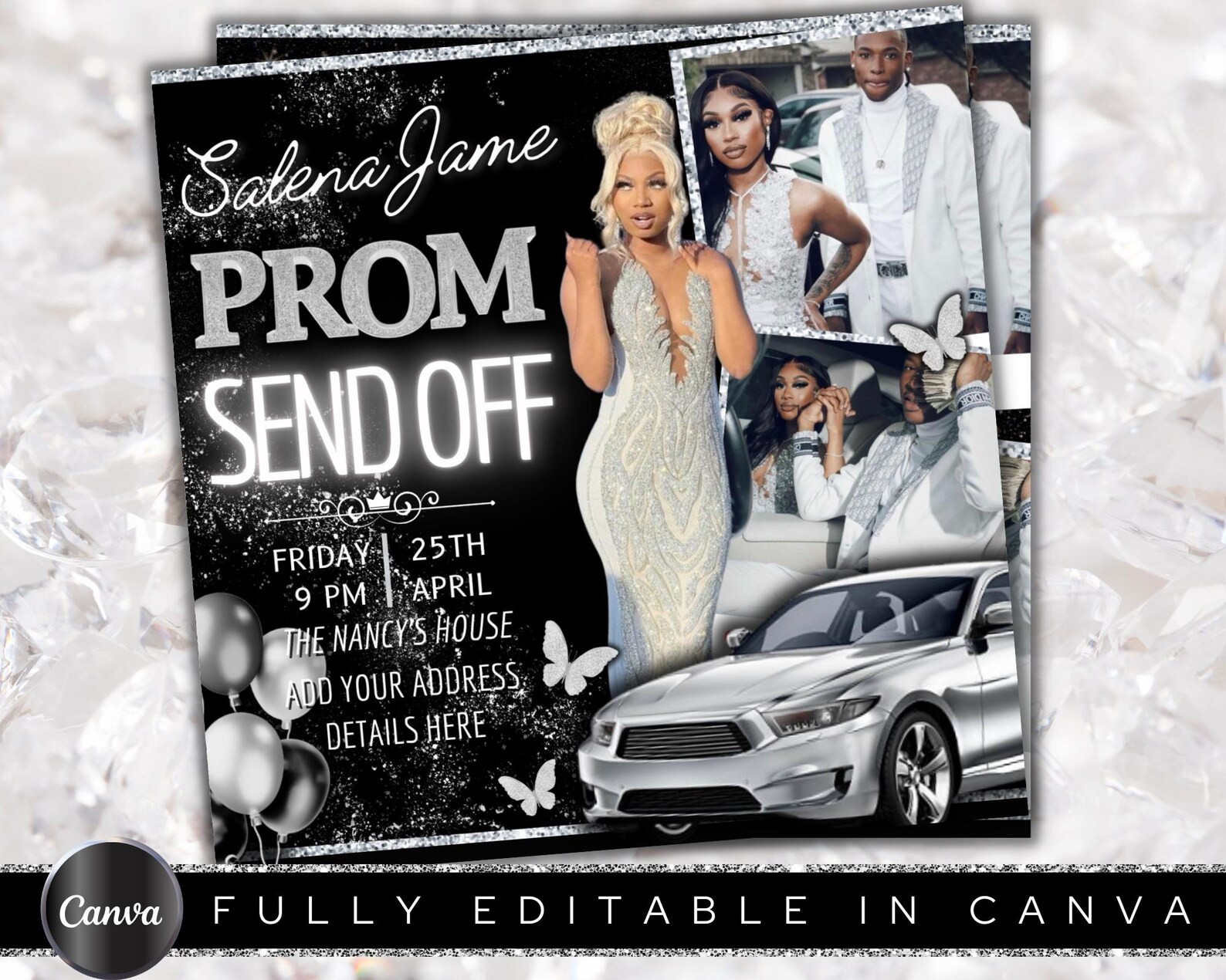 Prom Invitation, Prom Send off Flyer, Prom Invitation Flyer, Prom Flyer ...