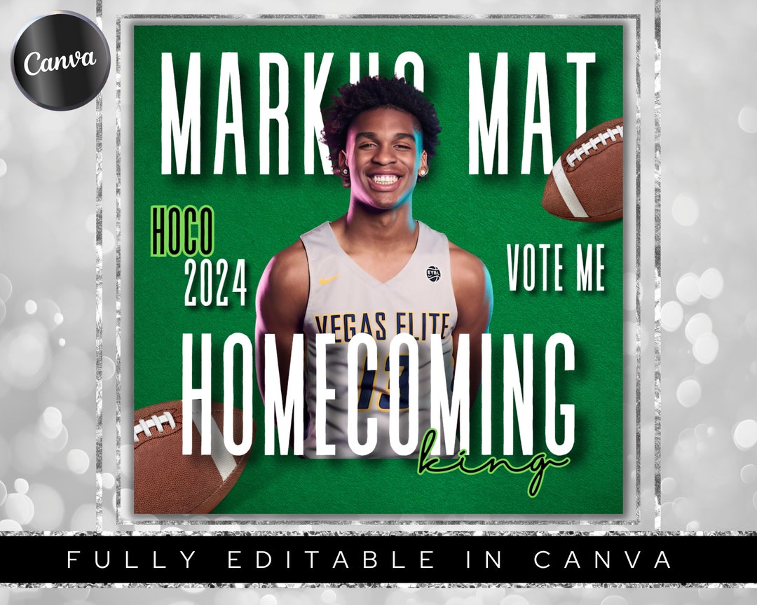 HOCO Flyer, Homecoming King Flyer, Homecoming Flyer Template ...