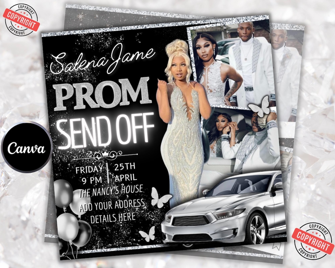 Prom Invitation, Prom Send off Flyer, Prom Invitation Flyer, Prom Flyer ...