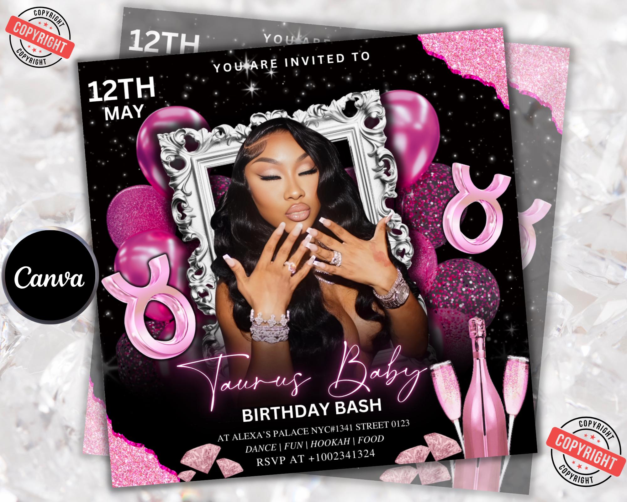 Taurus Szn Birthday Flyer, Taurus Bash Flyer,birthday Flyer,birthday ...