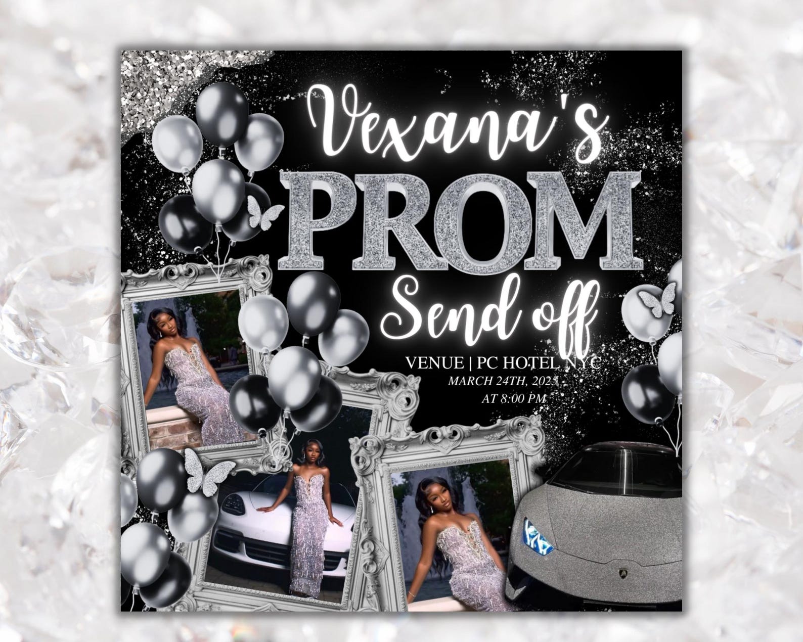 Prom Send off Flyer, DIY Prom Flyer, Prom Canva Template, Prom Send Off ...