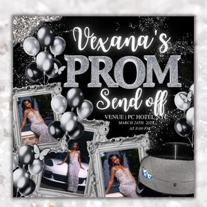 Prom Send off Flyer, DIY Prom Flyer, Prom Canva Template, Prom Send Off ...