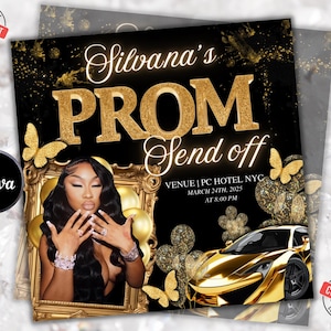 Prom Send off Flyer, DIY Prom Flyer, Prom Canva Template, Prom Send Off ...