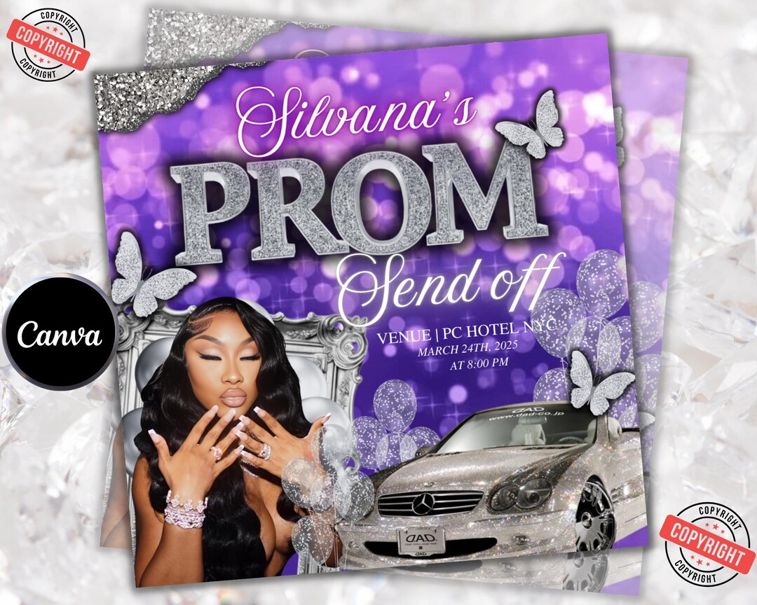 Prom Send off Flyer, Animated Prom Send Off, DIY Prom Flyer, Prom Canva ...