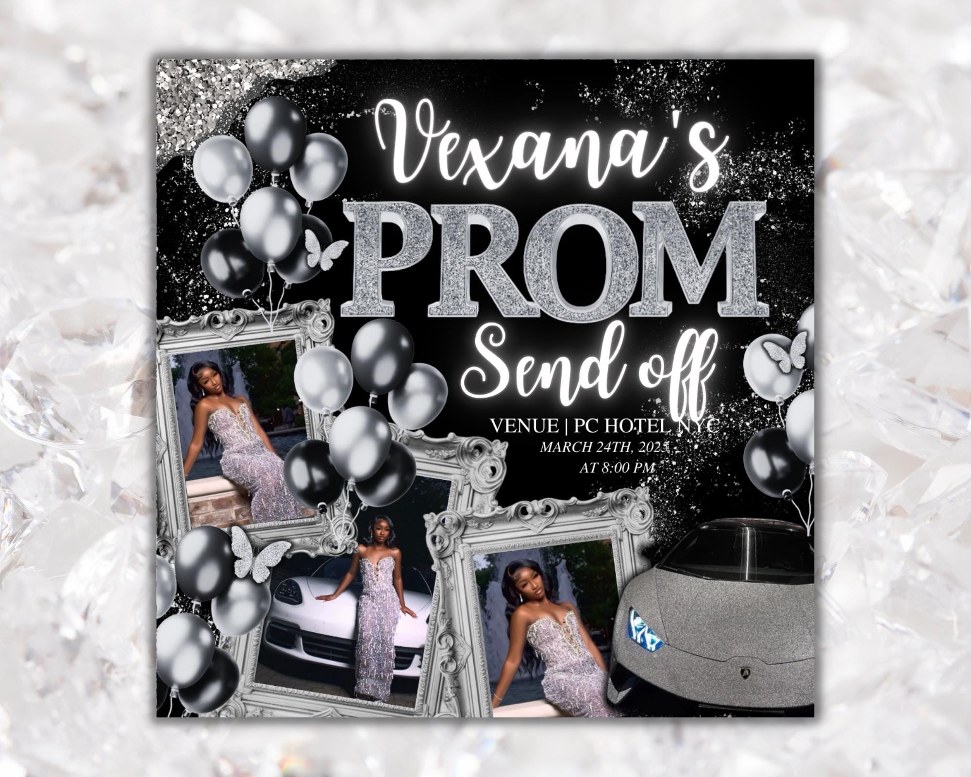 Prom Send off Flyer, DIY Prom Flyer, Prom Canva Template, Prom Send Off ...