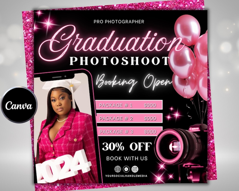 Graduate Photoshoot Flyer, Photographer Flyers, Photoshoot Graduation ...