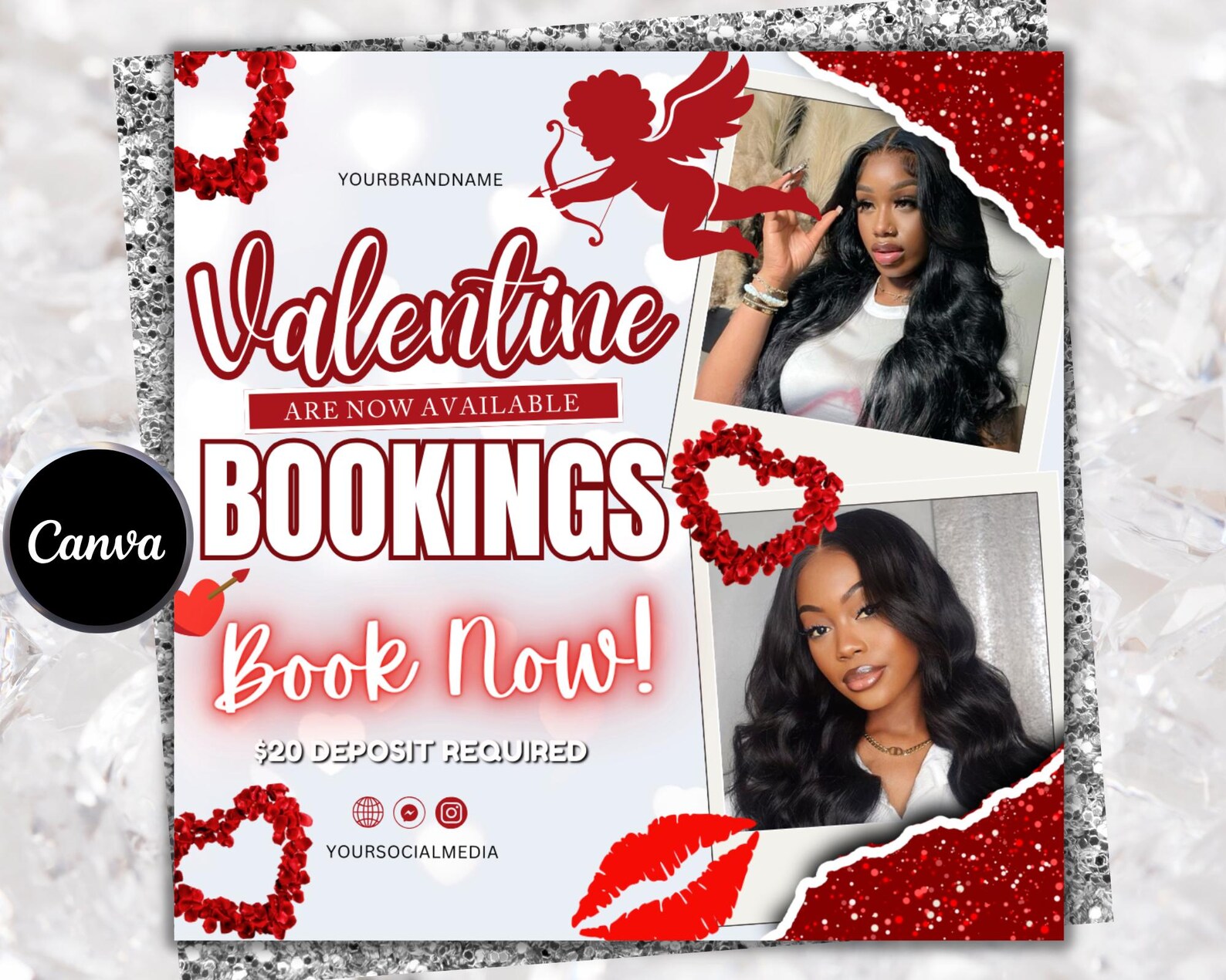 February Booking Flyer, Valentines Day Flyer, Valentines Day Feb ...
