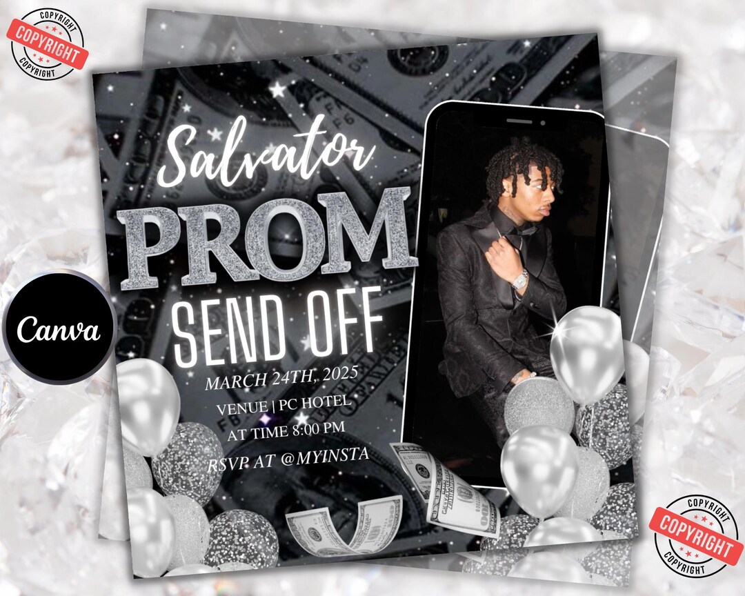 Prom Send off Flyer for Boy - Etsy