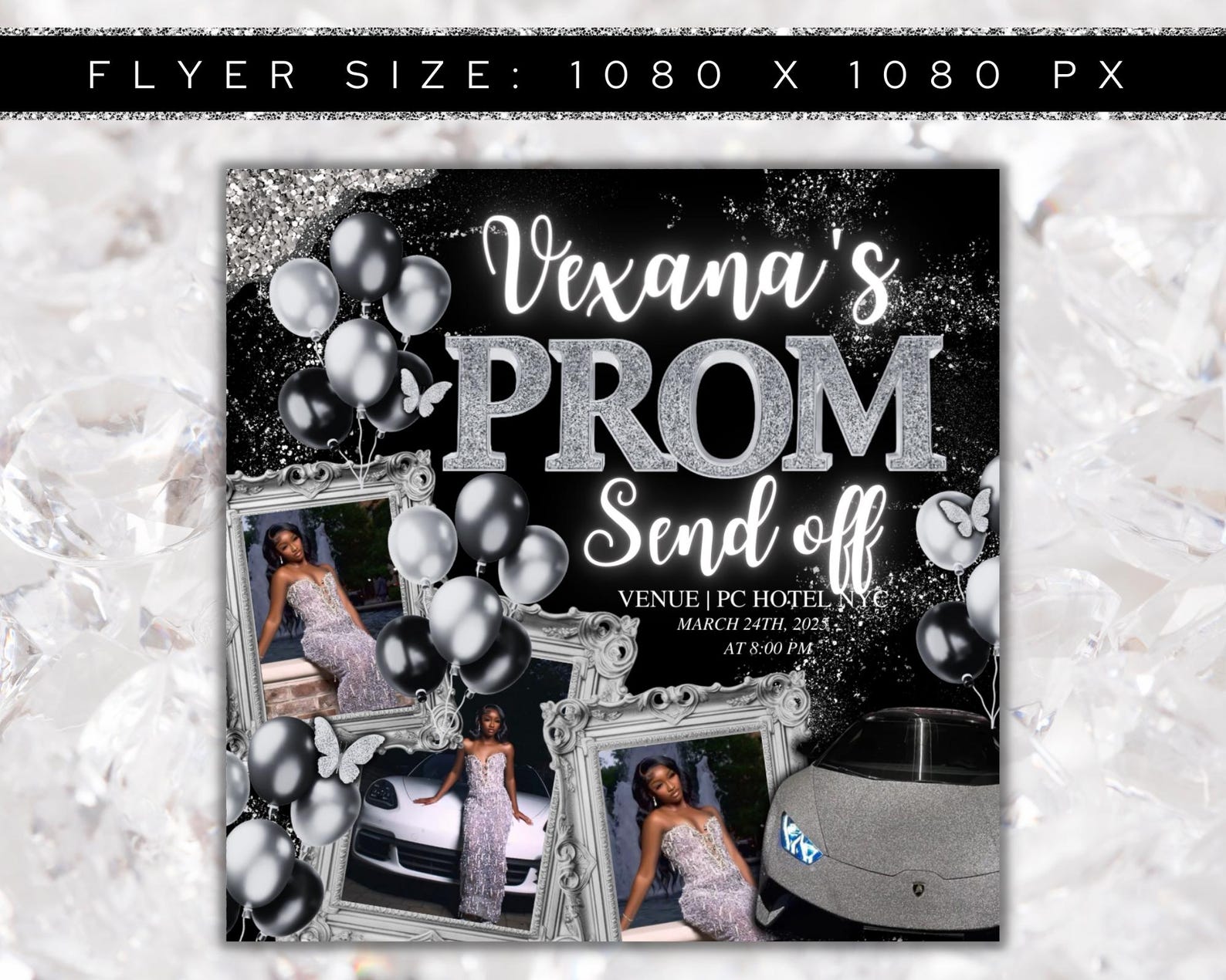 Prom Send off Flyer, DIY Prom Flyer, Prom Canva Template, Prom Send Off ...