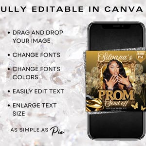 Prom Send off Flyer, DIY Prom Flyer, Prom Canva Template, Prom Send Off ...