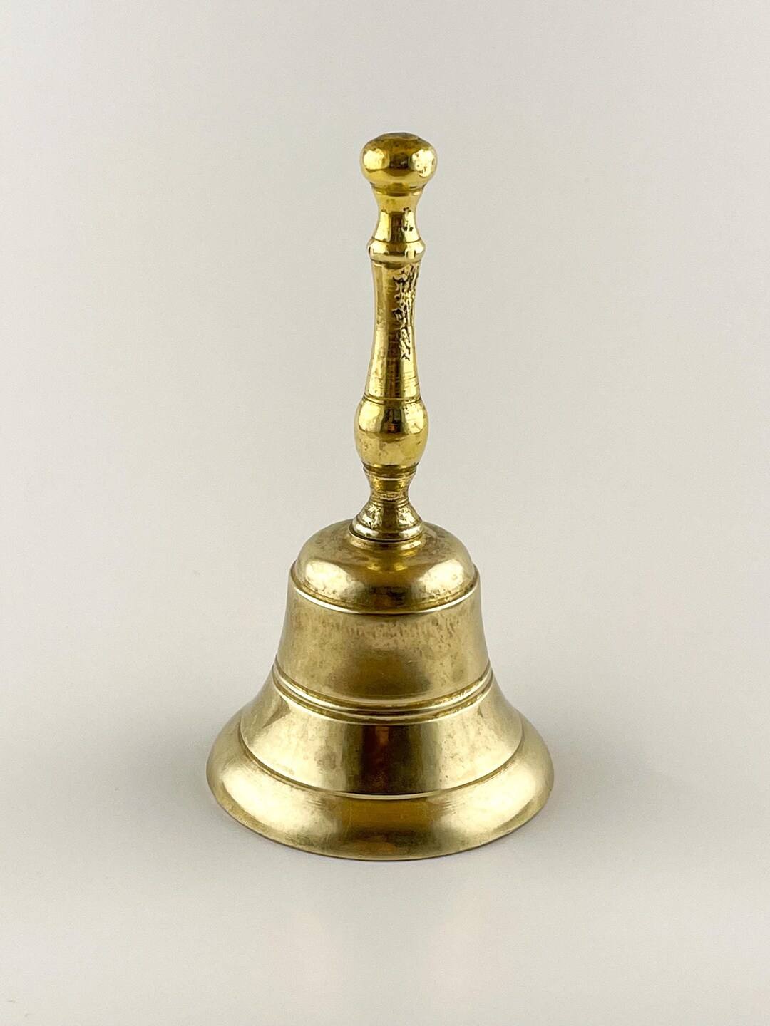 Vintage Brass Hand Bell - 5" Call or Desk Bell - Etsy