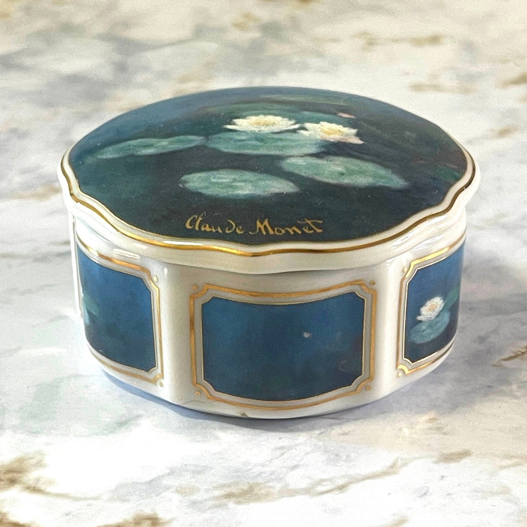 Vintage Goebel Artis Orbis Claude Monet Trinket Box - Water Lilies ...