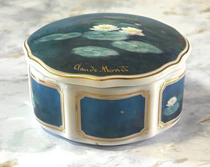 Vintage Goebel Artis Orbis Claude Monet Trinket Box - Water Lilies ...