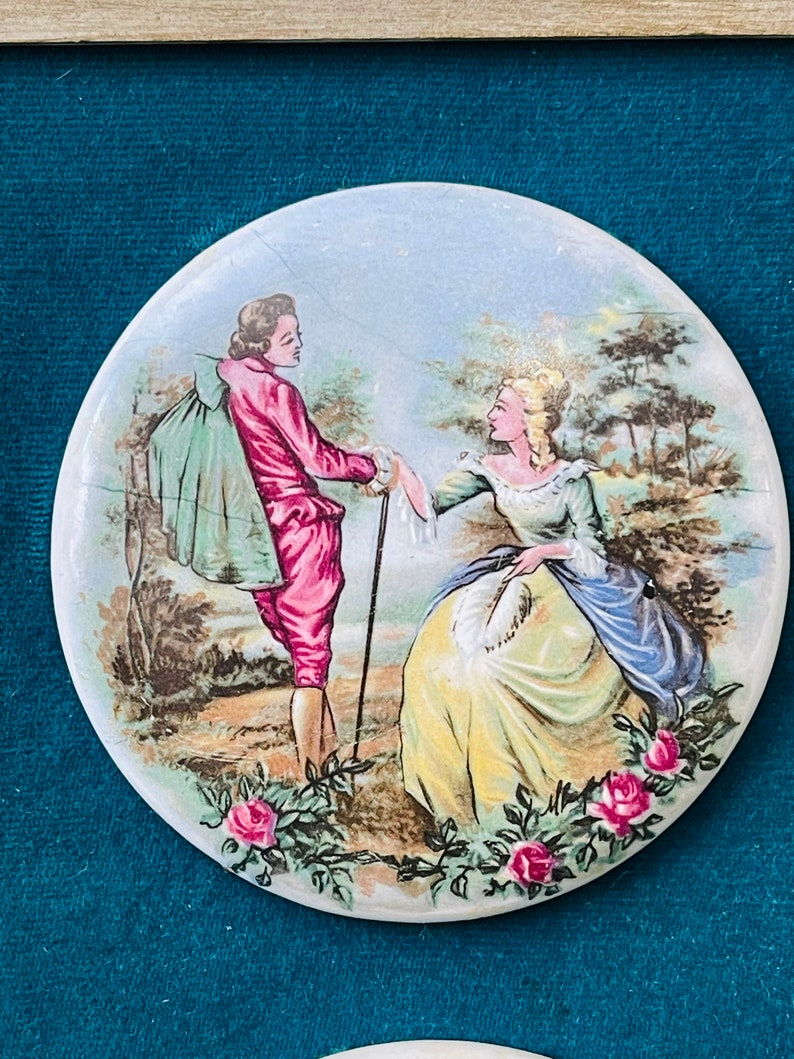 Vintage Ceramic Wall Plaque With Felt Background 11 X 16.5 Wall Decor ...