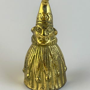 Vintage Gold-tone Jester Brass Bell - Etsy