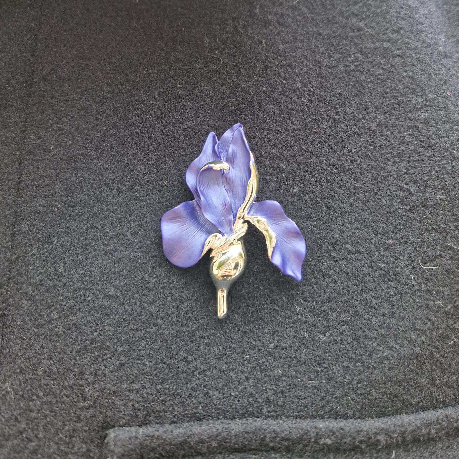 Iris Brooch - Birth Flower for February, Symbol for Faith, Hope ...
