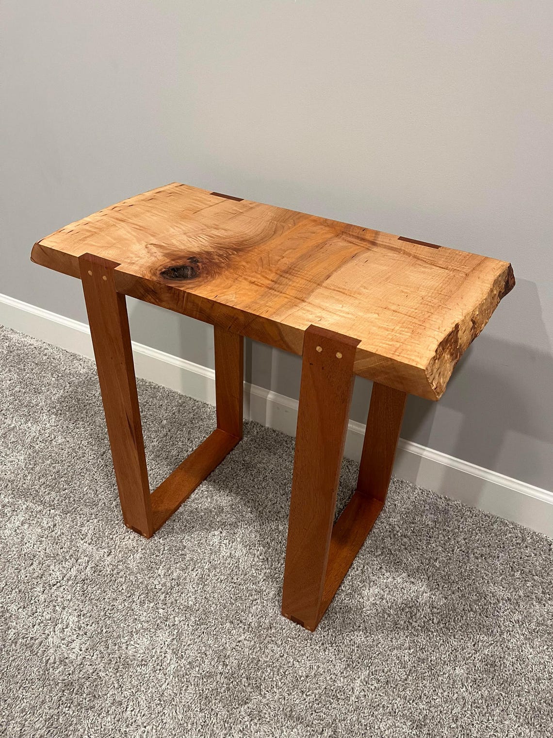 End Table - Live Edge Curly Maple - Etsy