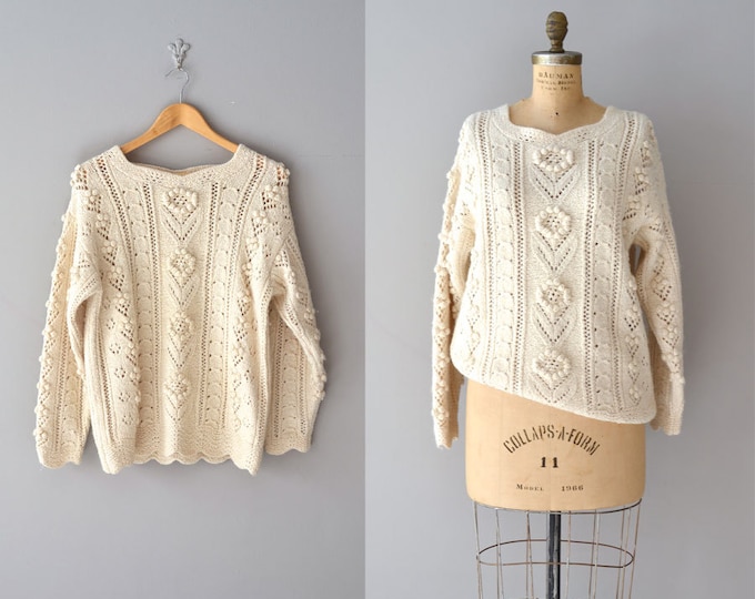 Cream Knit Sweater / Cream Sweater / Dashwood Sweater - Etsy