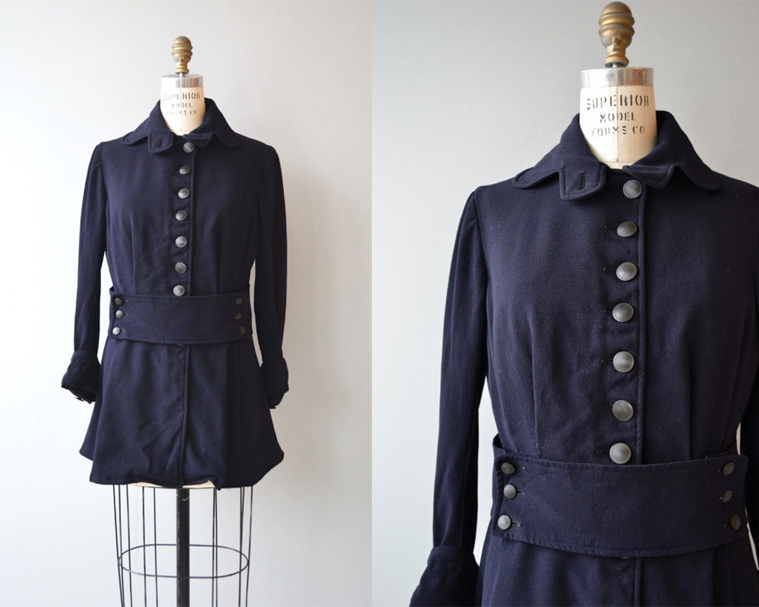 Edwardian Wool Jacket | 1910s Walking Jacket | Gabardine Wool Edwardian ...