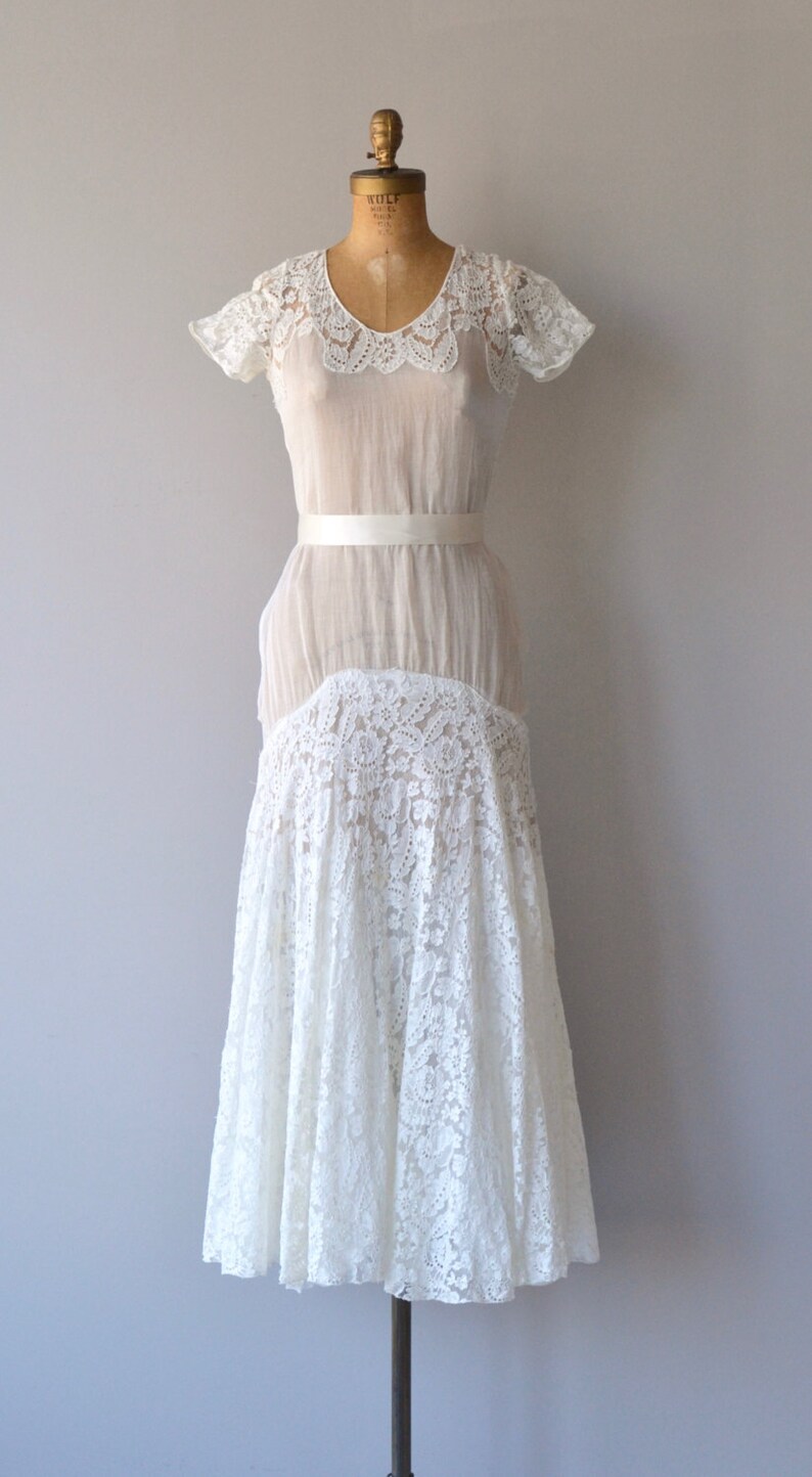 Lyall Wedding Gown 1930s Wedding Dress Lace 30s Wedding Etsy