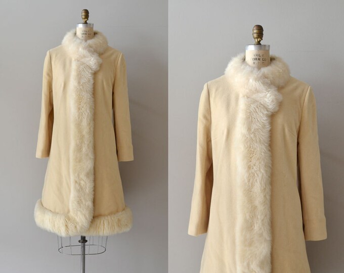 Petrovna Wool Coat / 1970s Russian Princess Coat / Cream Faux - Etsy