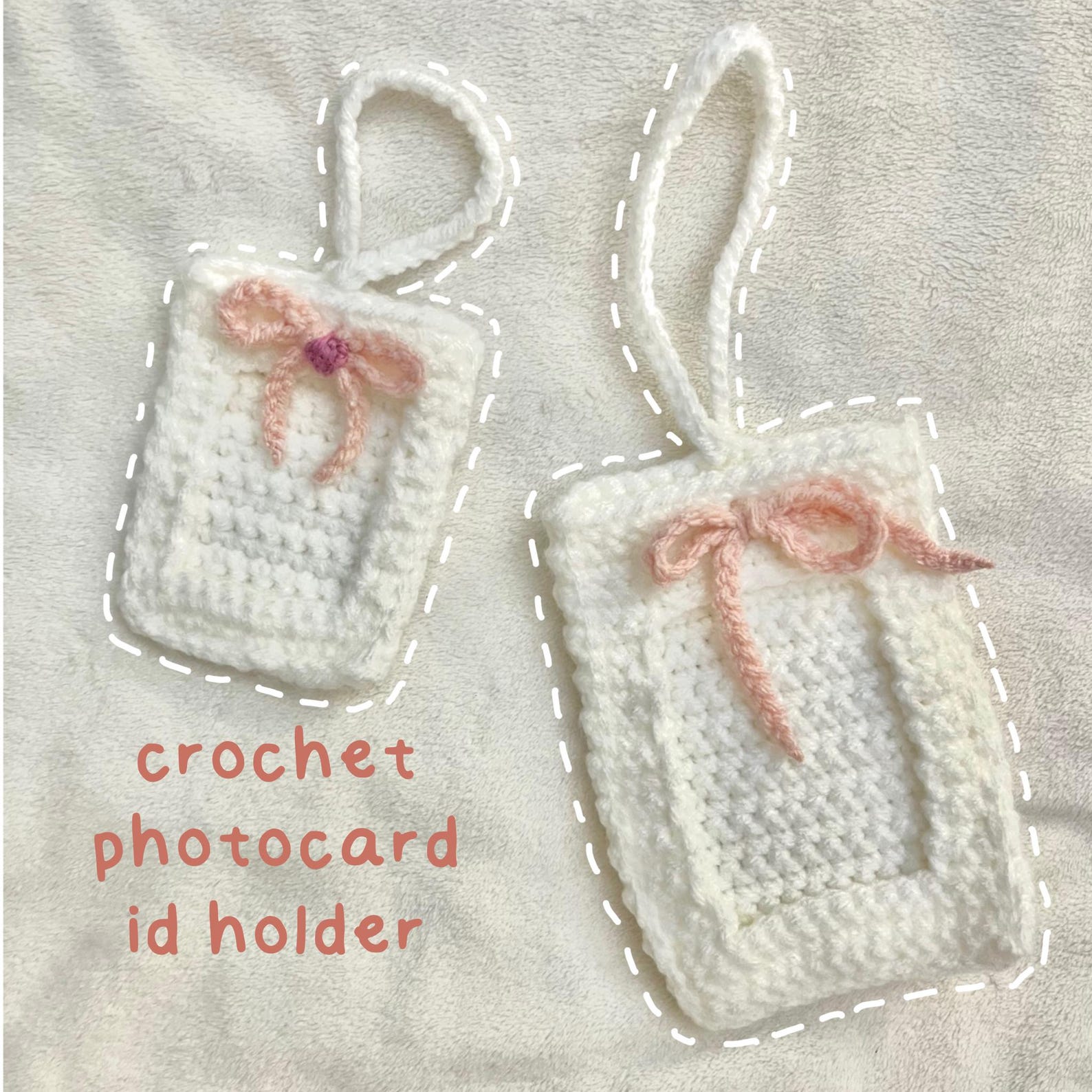 Crochet Card Holder, Polaroid, Photocard, ID, Accessory for Bags - Etsy