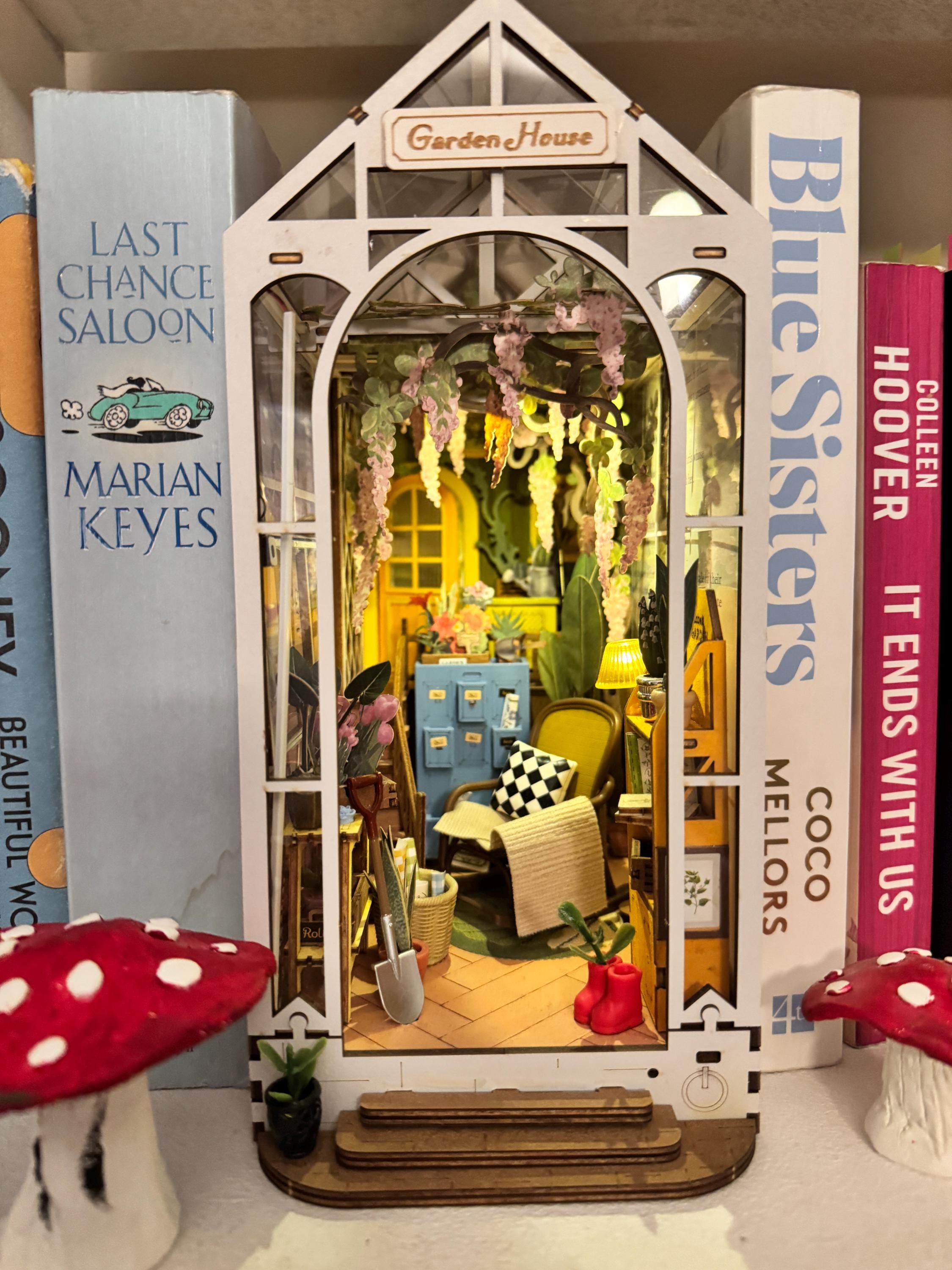 Fully Constructed Hand Made Book Nook - Garden House - Etsy