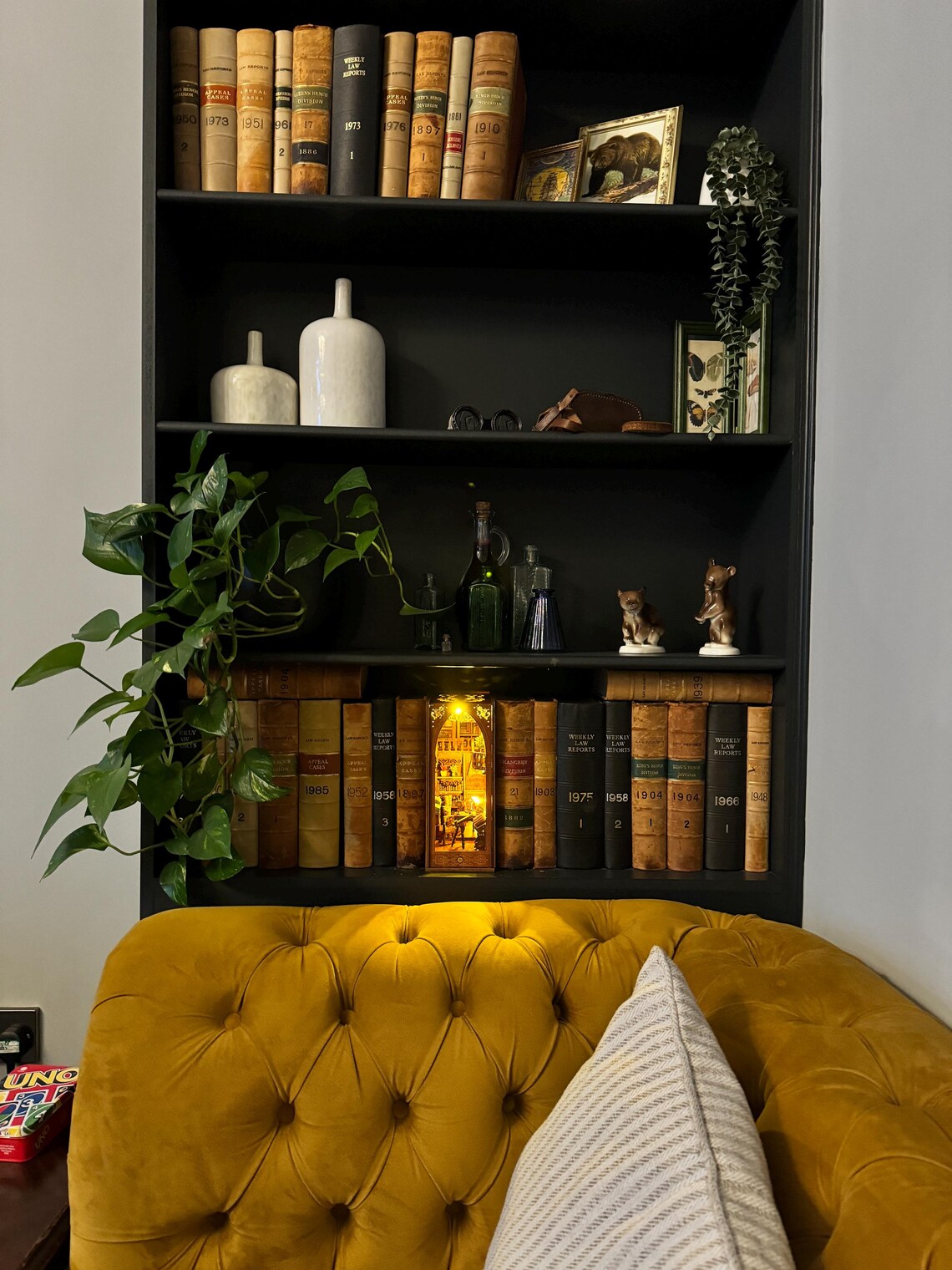 Fully Constructed Hand Made Book Nook - Midnight Library - Etsy