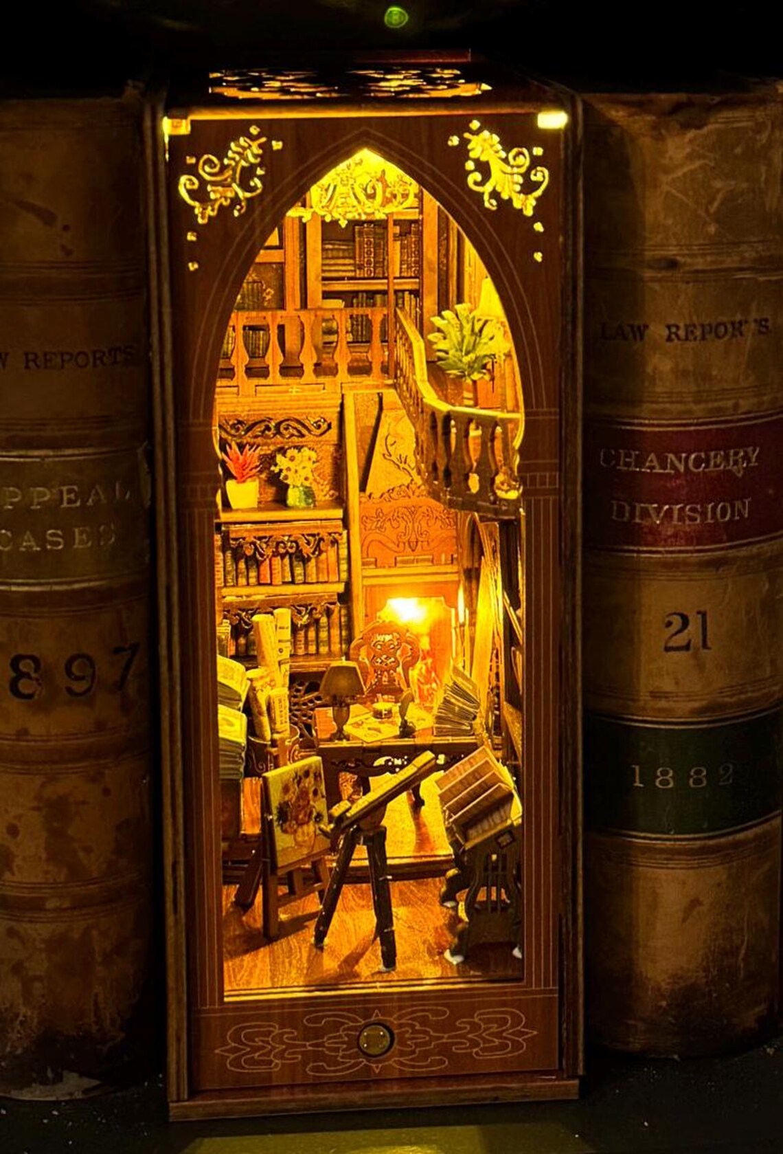 Fully Constructed Hand Made Book Nook - Midnight Library - Etsy