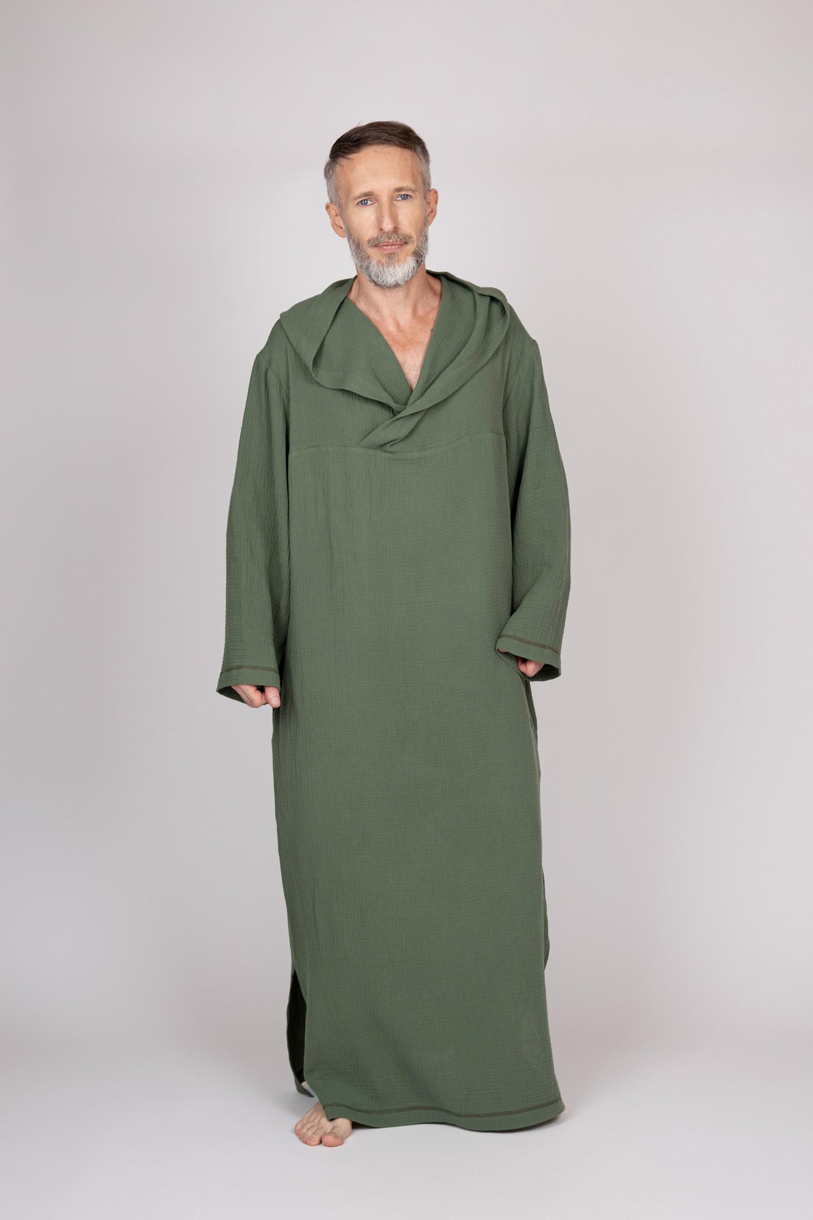Belgian Muslin Men's Kaftan. 20 Colors. All Sizes. - Muslin Cotton ...