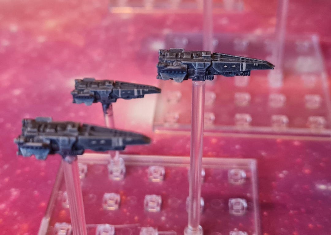 Halo Fleet Battles Halberd Class Destroyer Squadron (3 Models) - Etsy