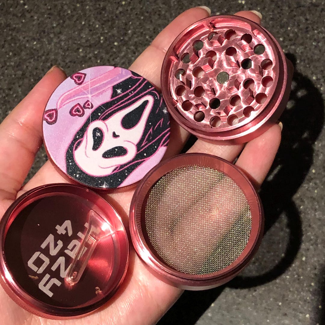 Grinder Cute Grinder Scream Ghost Pink Halloween Smoking Accessories ...