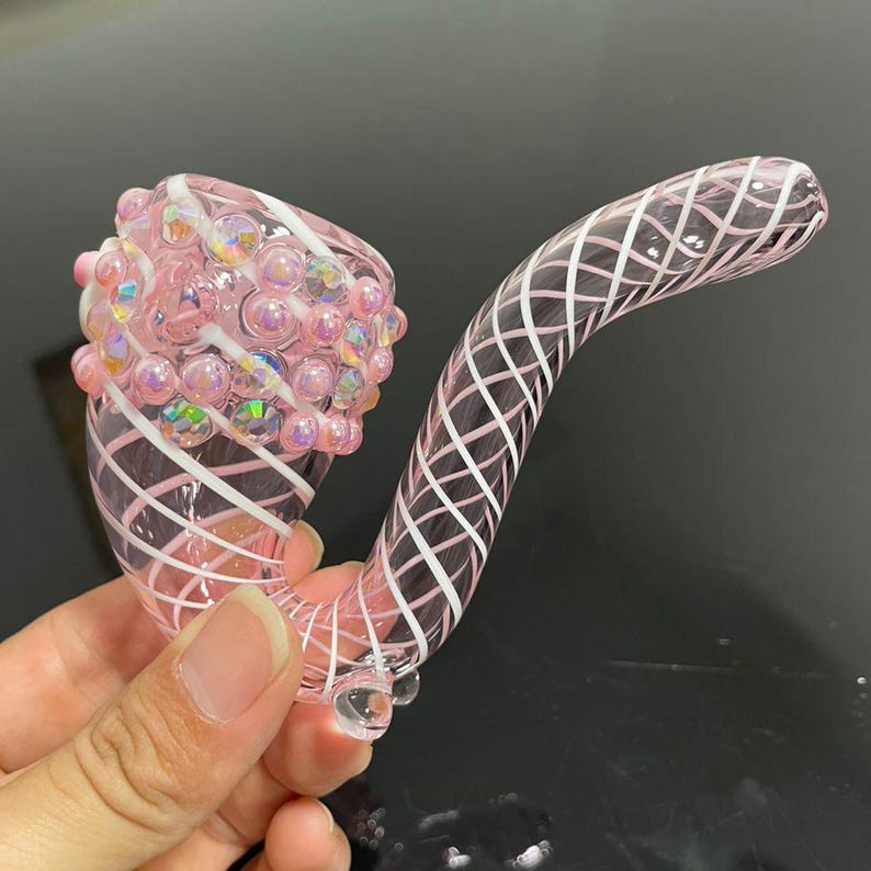 Glass Pipe Girly Kitty Pipe Pink Kawaii Smoking Accessories Gift for ...