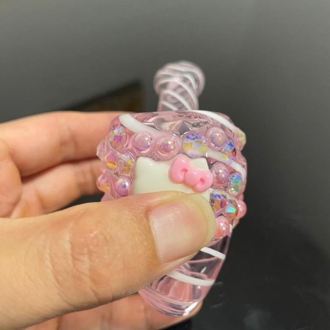 Glass Pipe Girly Kitty Pipe Pink Kawaii Smoking Accessories Gift for ...