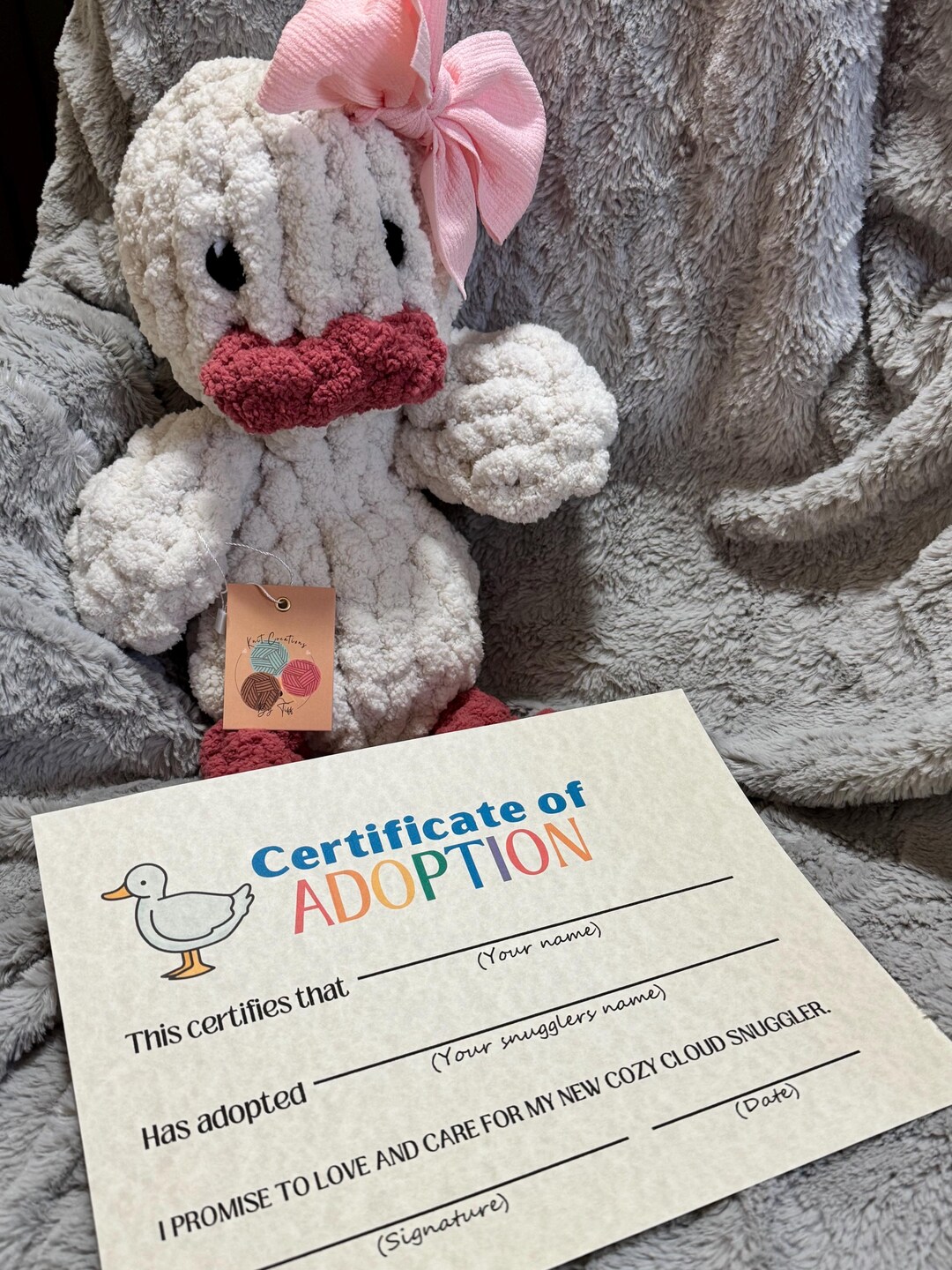 Mini Marley Chunky Knit Duck - Etsy