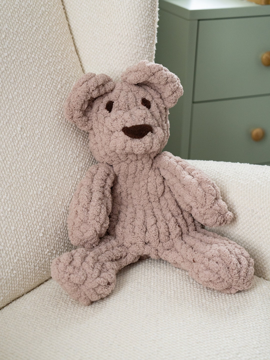 Chunky Knit Bear Snuggler 22” - Etsy